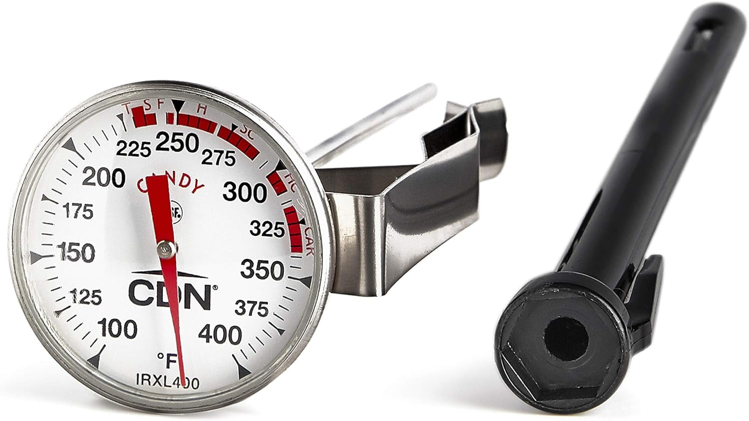 Digital Candy Thermometer Long 8'' Stainless Steel Stem, Adjustable Pot Clip, Preset Candy ...