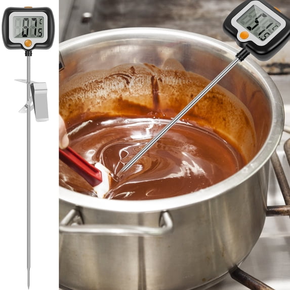 Digital Candy Thermometer with Pot Clip Instant Read Food Thermometer ...