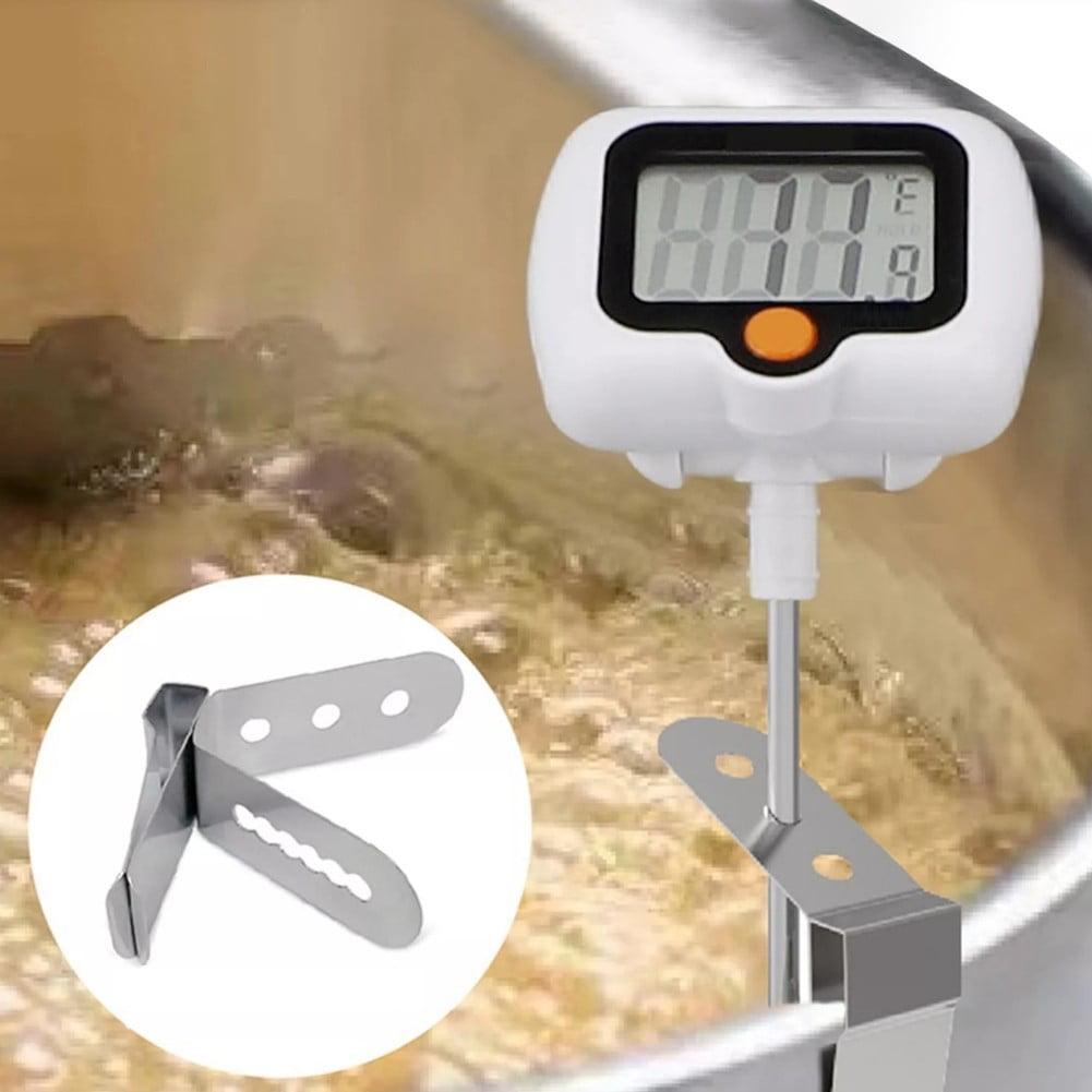 Digital Candy Thermometer W/Pot Clip Stainless Steel Oil Thermometer ...