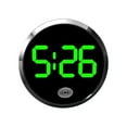 Digital Car Clock with LED Display Clear LCD Screen Automotive Stick On ...
