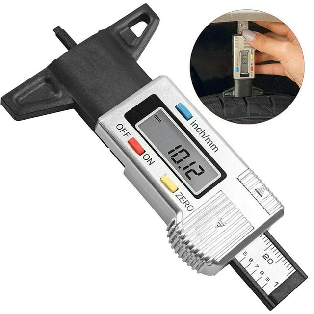 Digital Car Tyre Tire Tread Depth Gauge Thickness Gauges Monitoring System Depth Caliper Auto ...