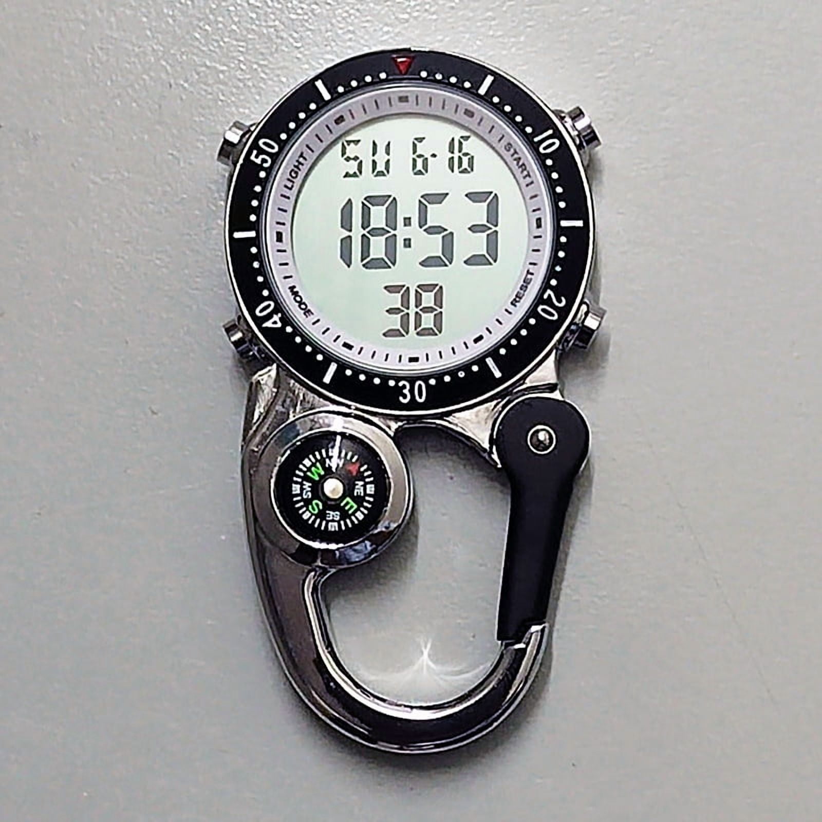 Digital Carabiner Watch, Outdoor Sports Electronic Chronograph Watch ...