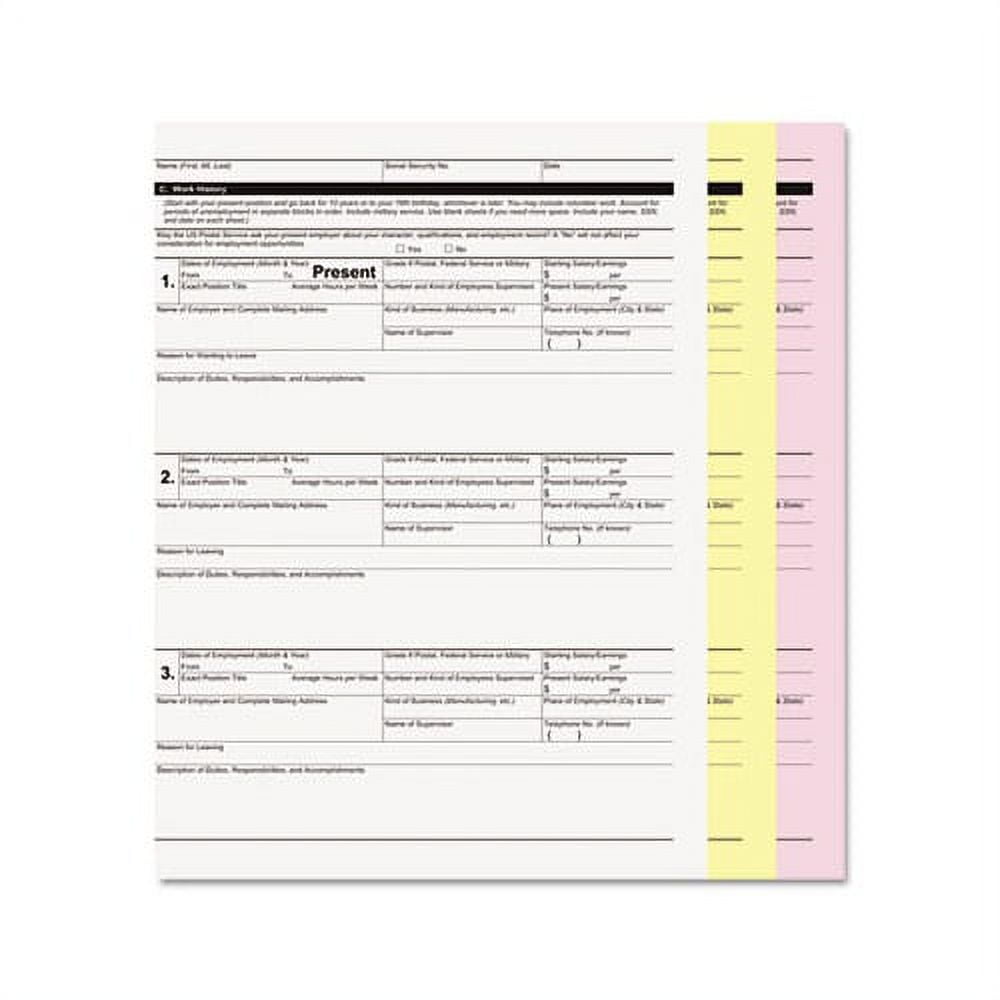 Digital Carbonless Paper 3-Part, 8.5 x 11, White/Canary/Pink, 835 ...