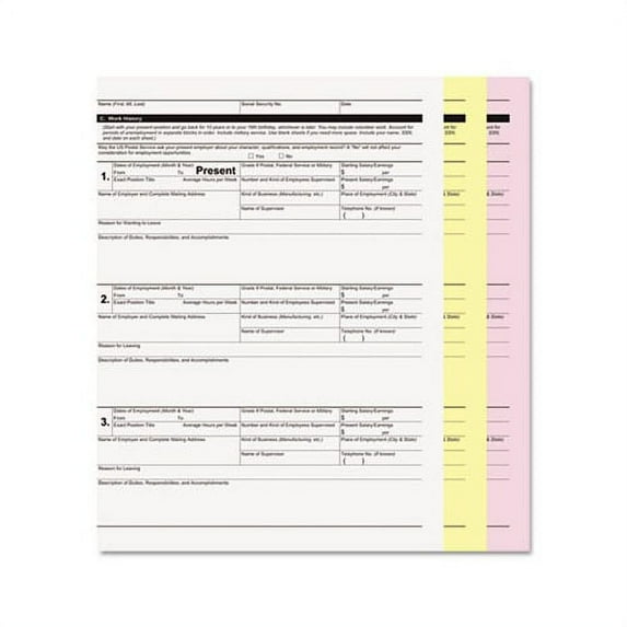 Digital Carbonless Paper 3-Part, 8.5 x 11, White/Canary/Pink, 835 ...