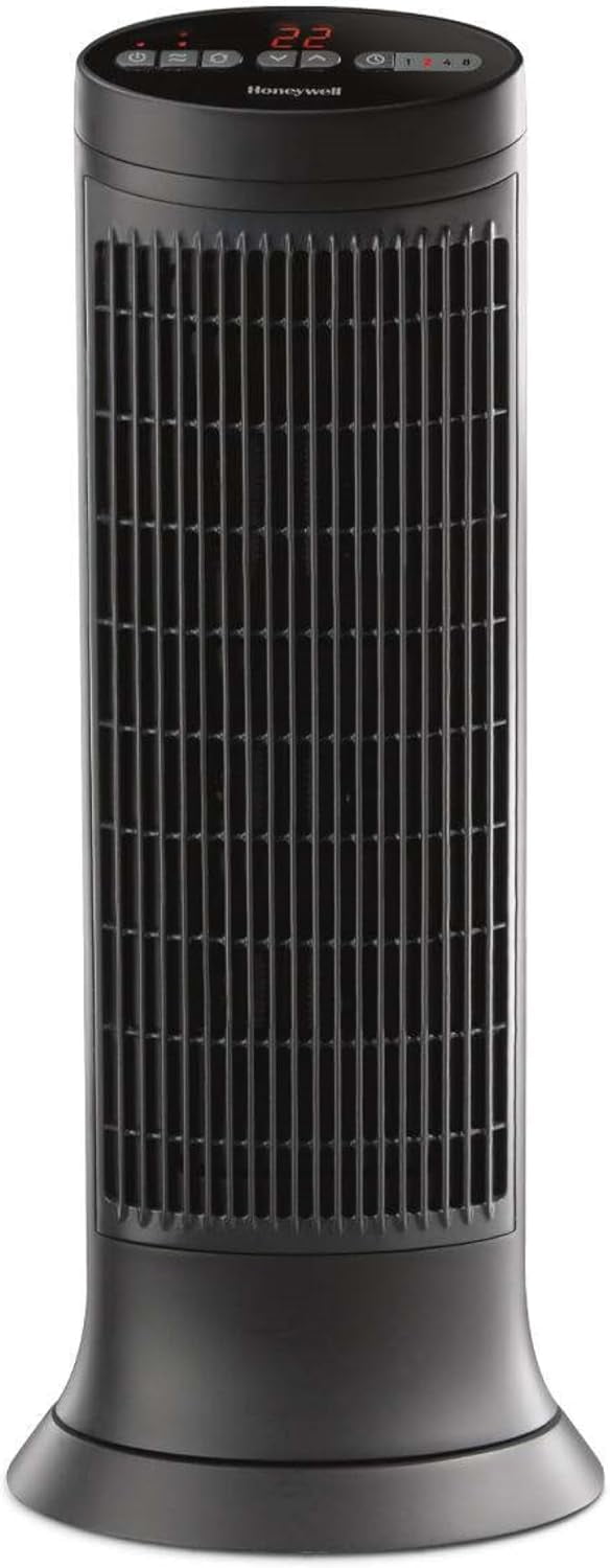 Digital Ceramic Tower Heater, 1500 Watt, Black – Oscillating Ceramic ...