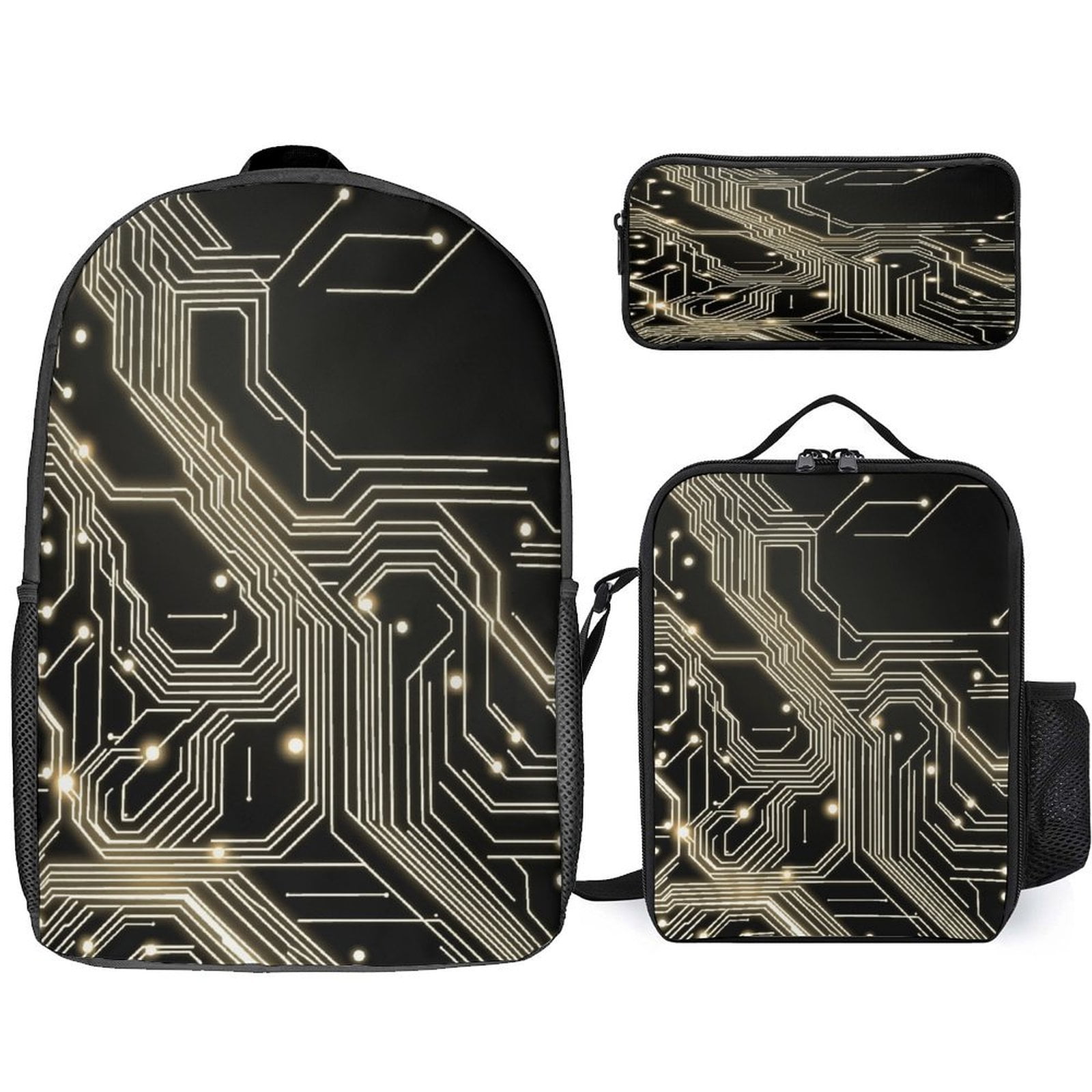 Digital Circuit Board 3pcs/Set Student Travel Bags Laptop Daypack ...