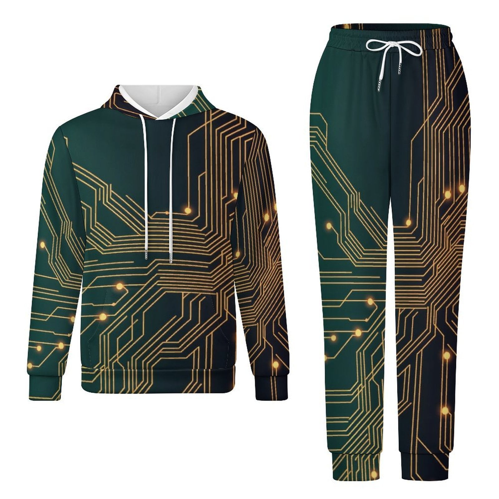 Digital Circuit Board Design(3) Hoodie Pant Suits Men Women Hooded ...
