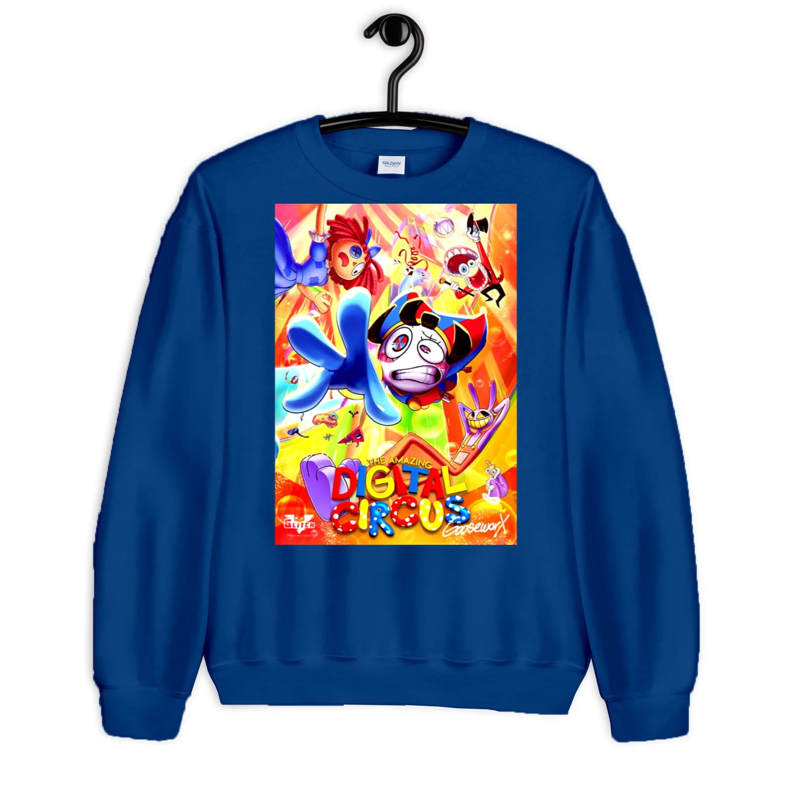 Digital Circus Characters Graphic Shirt Vintage Animation Style New ...