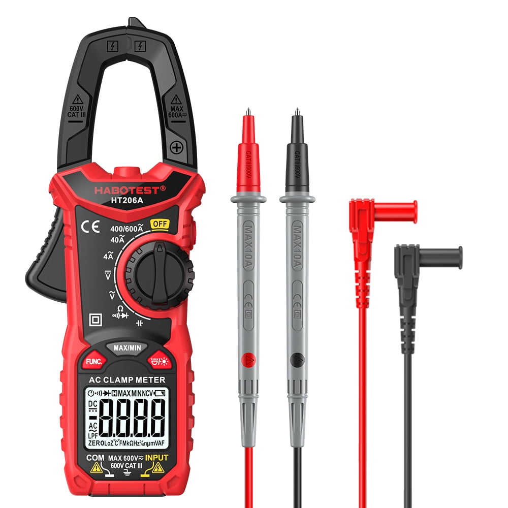 Digital Clamp Meter Auto Range Multimeter Voltmeter Ammeter Ohmmeter ...