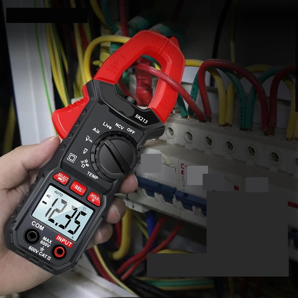 Digital Clamp Meter Current True RMS Ammeter Pliers Auto Rang 6000 ...