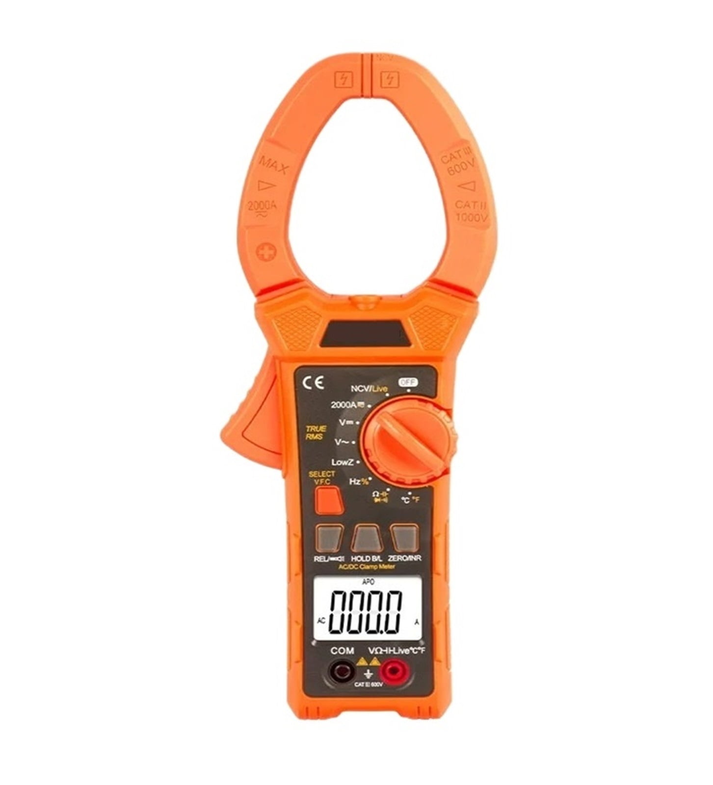 Digital Clamp Meter LCD Current Voltage Frequency Capacitiance Duty ...