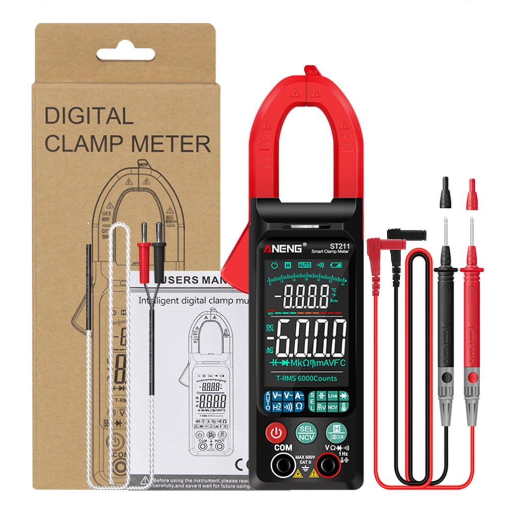 Digital Clamp Meter Multimeter 6000 Counts Auto-ranging Amp Voltage ...