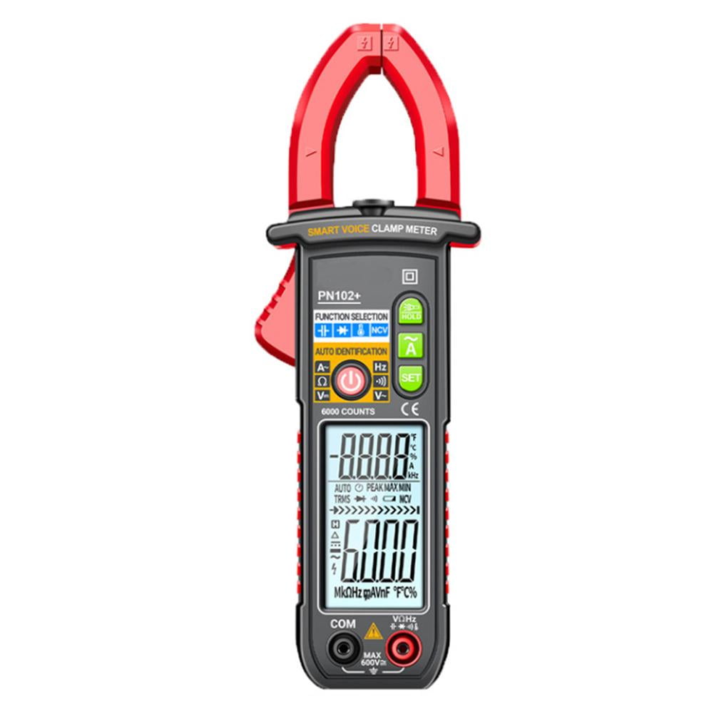 Digital Clamp Meter Multimeter Tester 6000 Counts Current Voltage Clamp ...