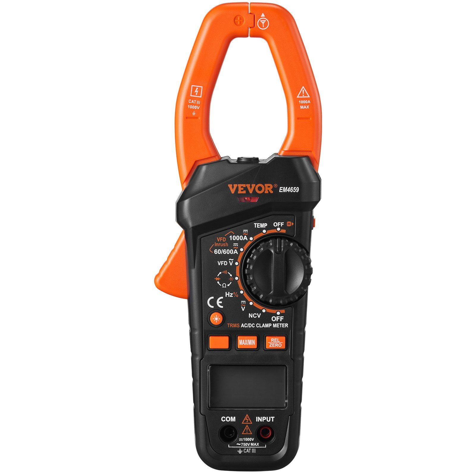 Digital Clamp Meter T-RMS, 6000 Counts, 1000A Clamp Multimeter Tester ...