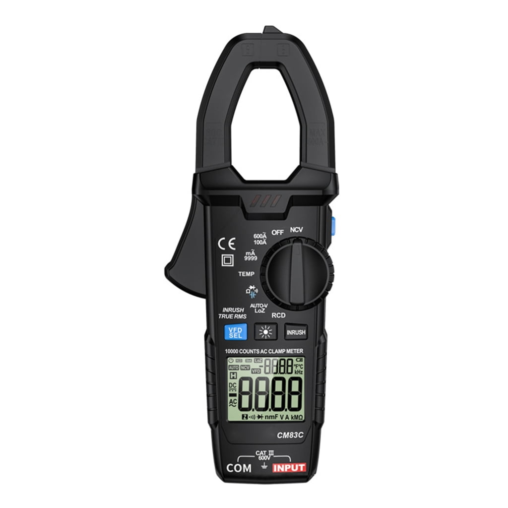 Digital Clamp Meter with LCD Backlight Multimeter 10000 Counts ...