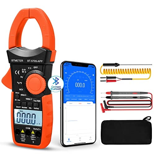 Digital Clamp Multimeter BT-570S-APP, 6000 Counts TRMS Clamp-on Ammeter ...