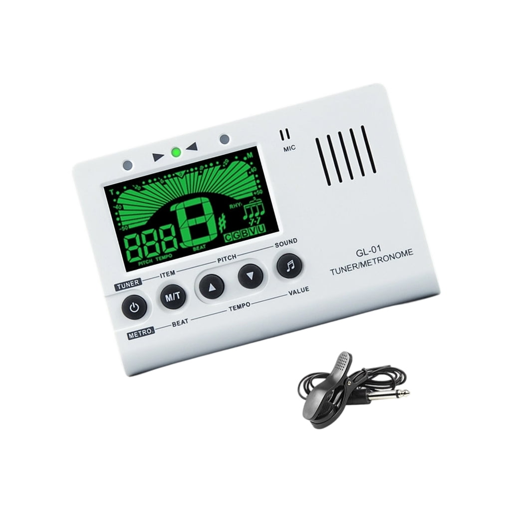 Digital Clip On Tuner and Metronome for Guitar Ukulele Bass 30 260 BPM ...