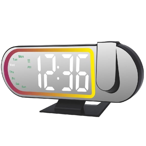 Digital Clock Colorful Soft Lighting Warning Modes Clear Time ...