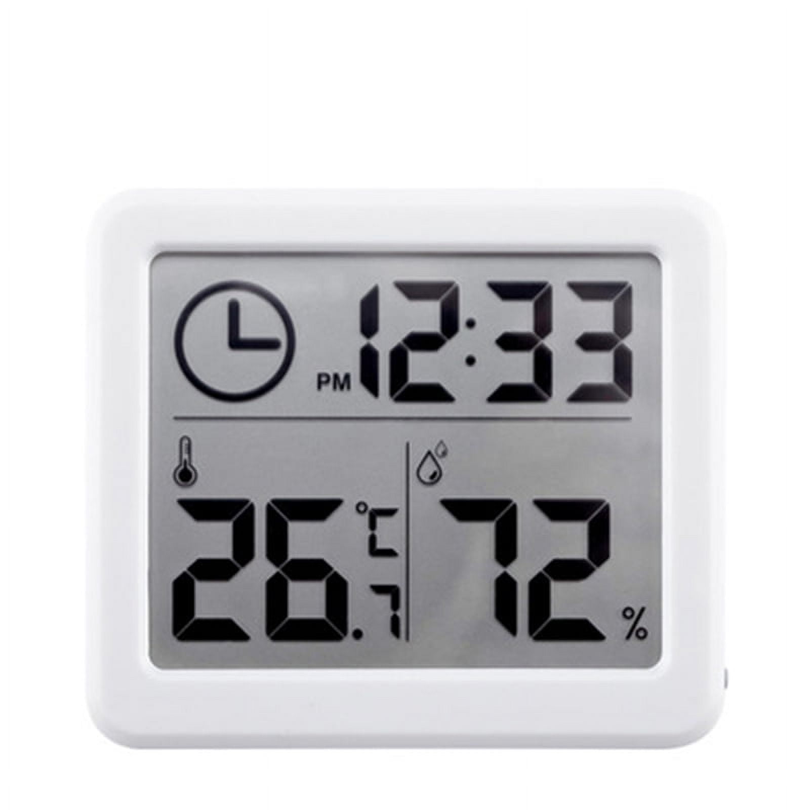 Digital Clock Desk Clock with Temperature Humidity Wall Clocks for Home ...