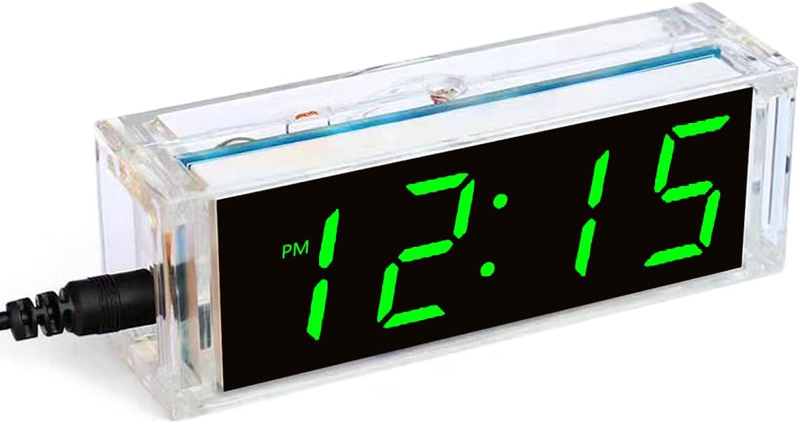 Digital Clock Electronic Kit Diy Parts Component Set Electronical Clock ...
