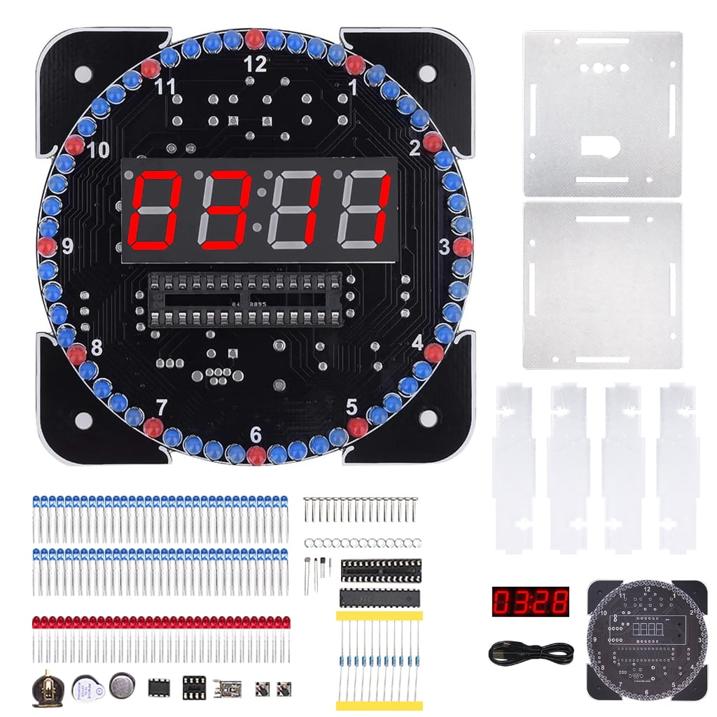 Digital Clock Electronics Set With Light Control And Precise ...