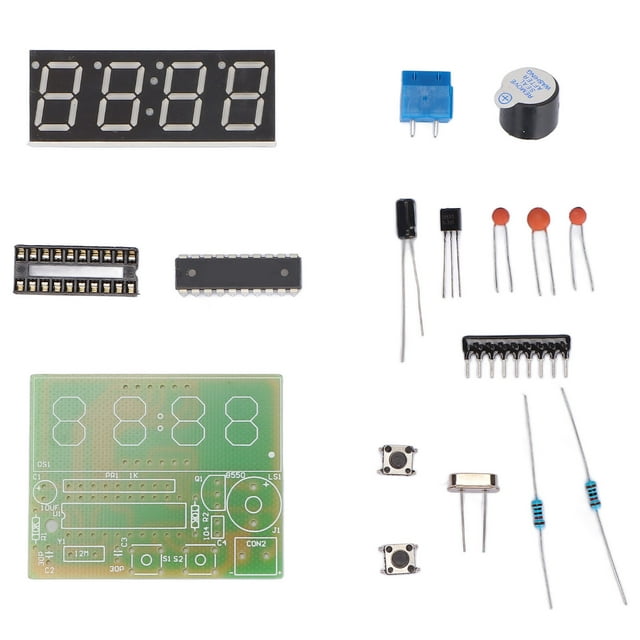 Digital Clock Kits 4 Digit Electronic Soldering Clocks Kit With Second