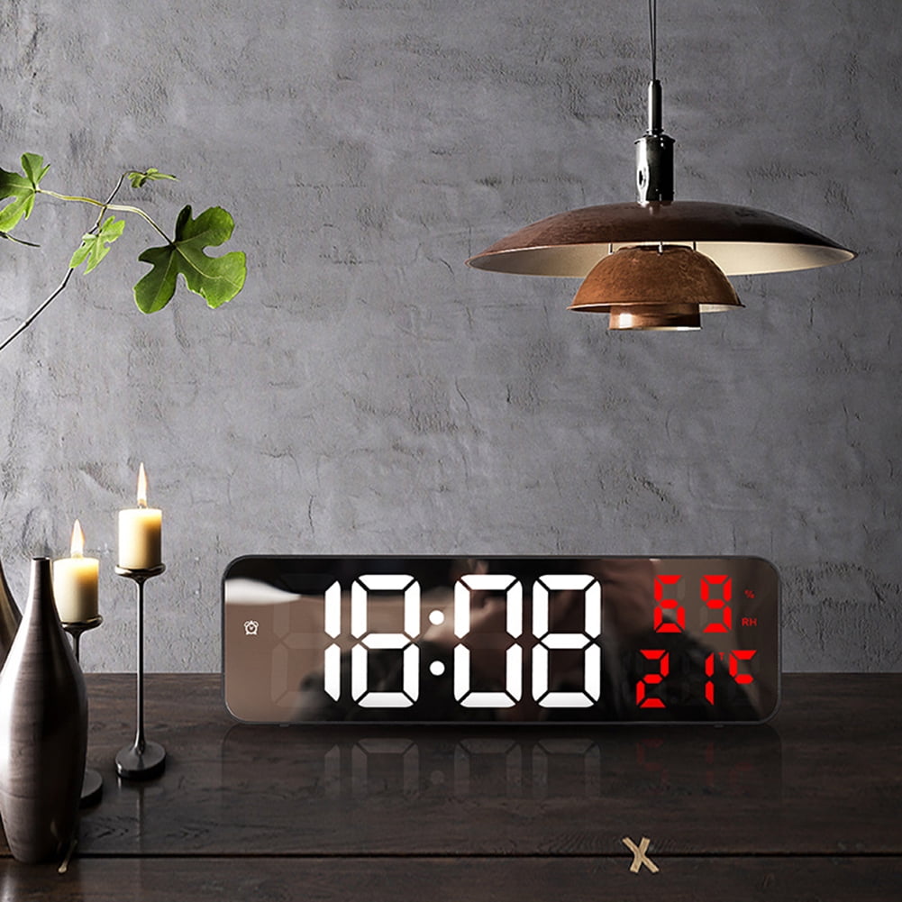 Digital Clock, LED Digital Wall Clock, Large Screen Wall-mounted Time ...