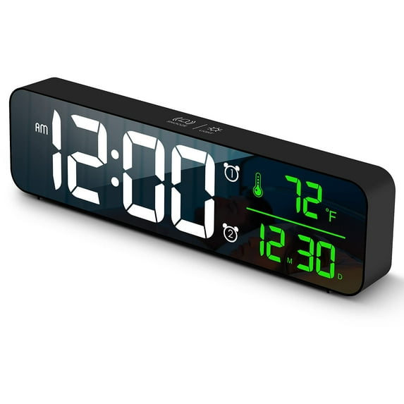 Digital Clock Large Display, Alarm Clock for Living Room Office Bedroom ...