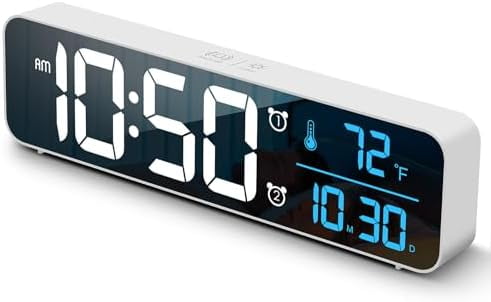 Digital Clock Large Display, Alarm Clock for Living Room Office Bedroom ...