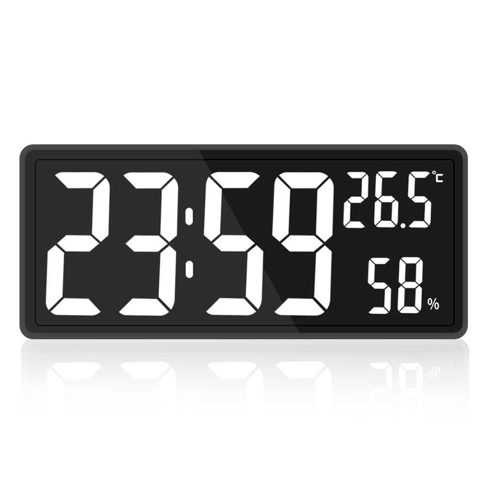 Digital Clock Large Display, Large Digital Wall Clock with Temperature ...