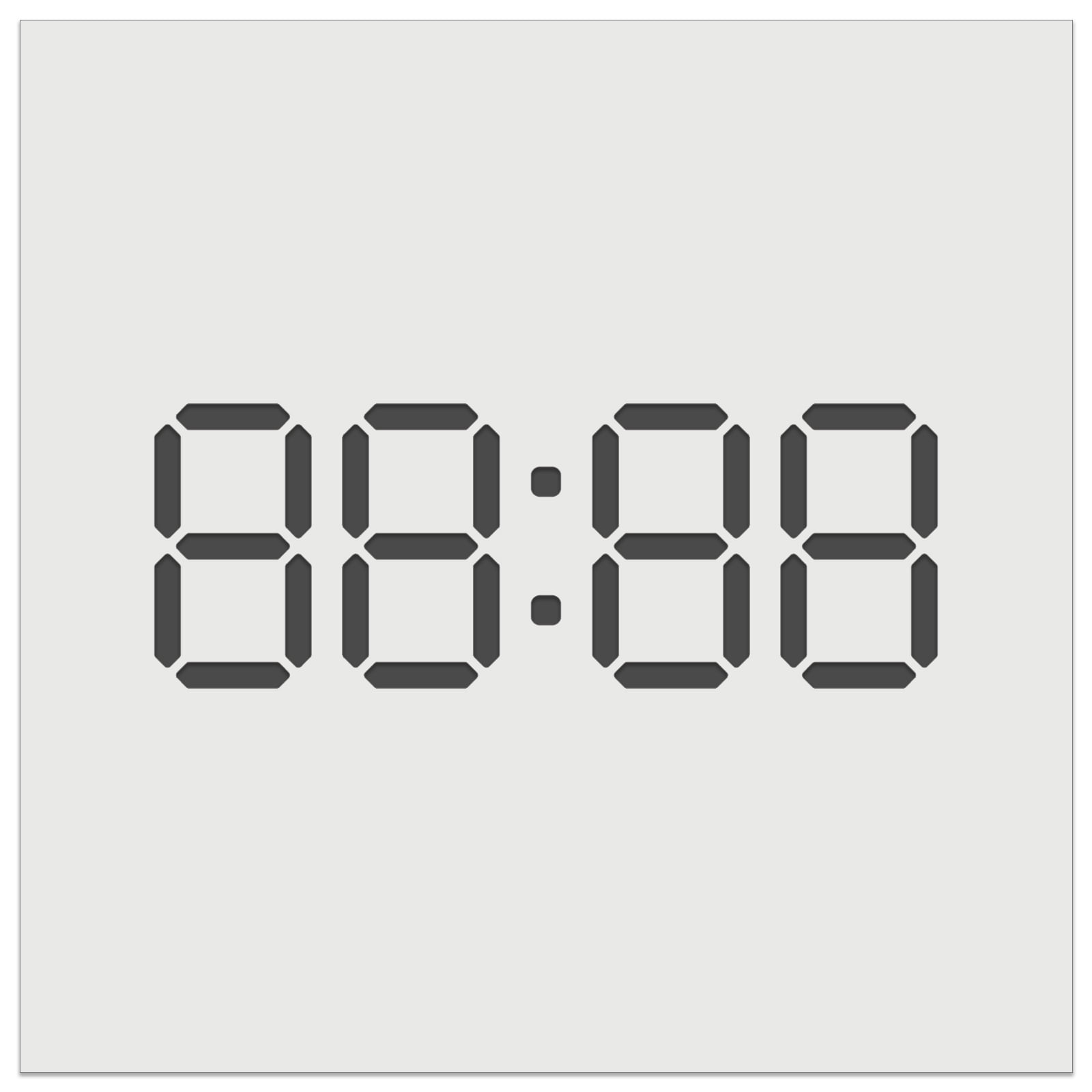 Digital Clock Numbers Seven Segment Display Electronics DIY Cookie Wall ...