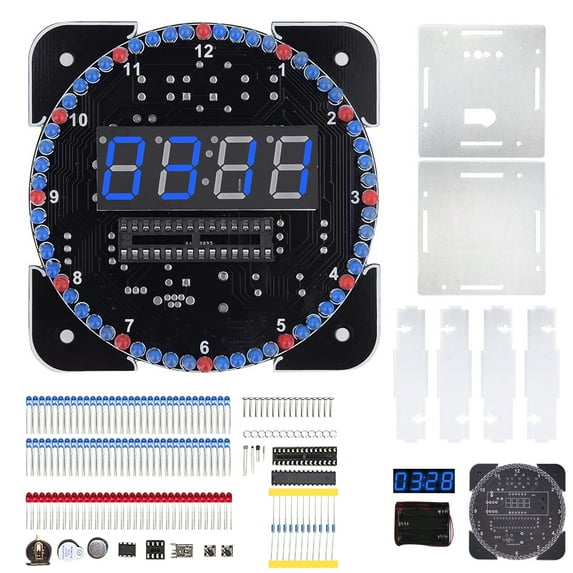 Digital Clock Soldering Set with Case Enclosure for Science Projects ...
