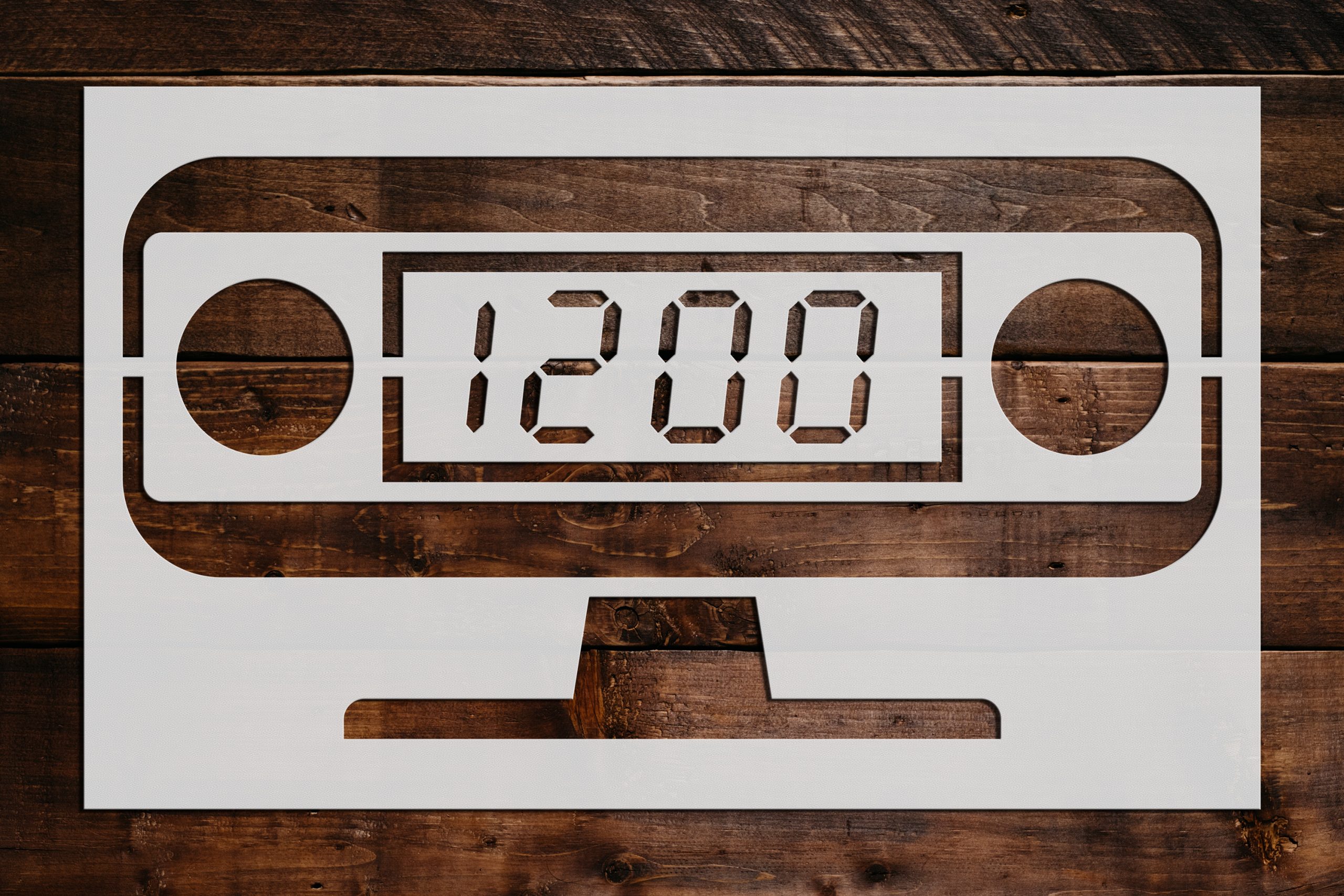 Digital Clock Stencil - Art and Wall Stencil (6"x5") - Walmart.com