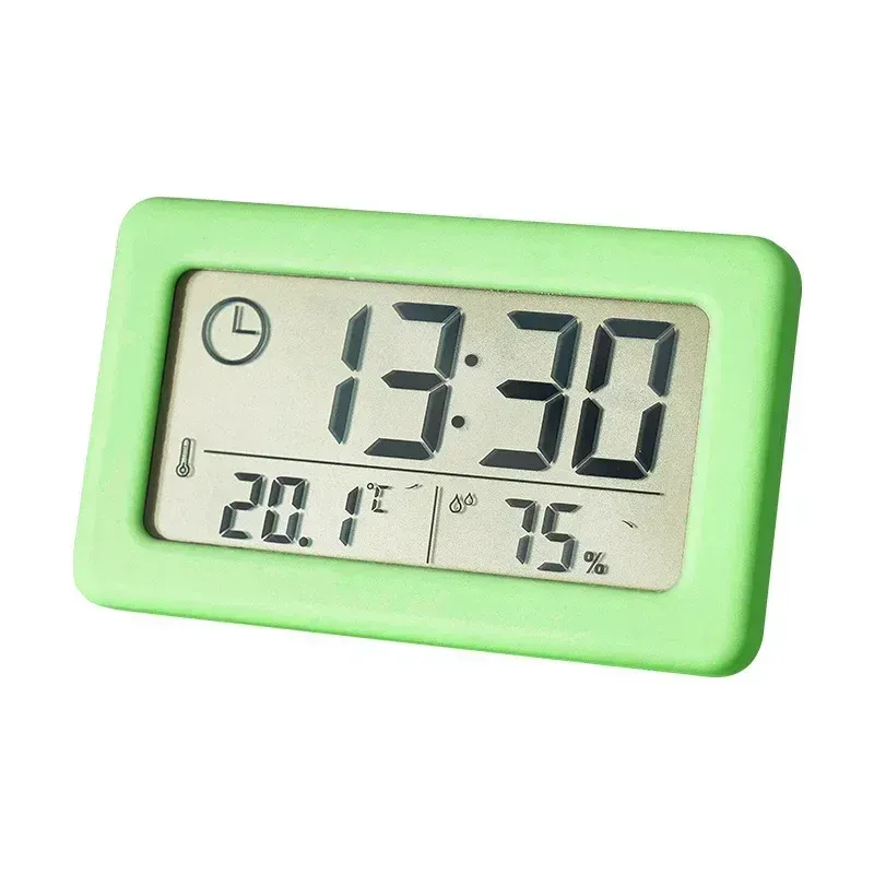 Digital Clock Thermometer Hygrometer Meter LED Indoor Electronic ...