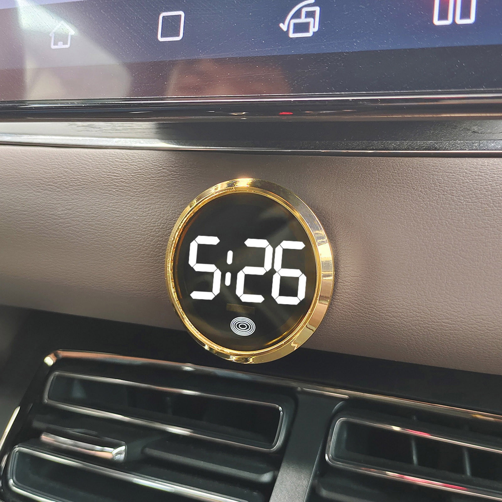 Digital Clock for Car - Stick-On LED Display Watch for Vehicles Boats ...