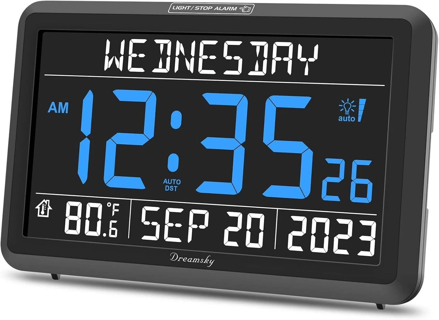 Digital Clock with Date and Day of Week for Seniors - Colorful Large ...