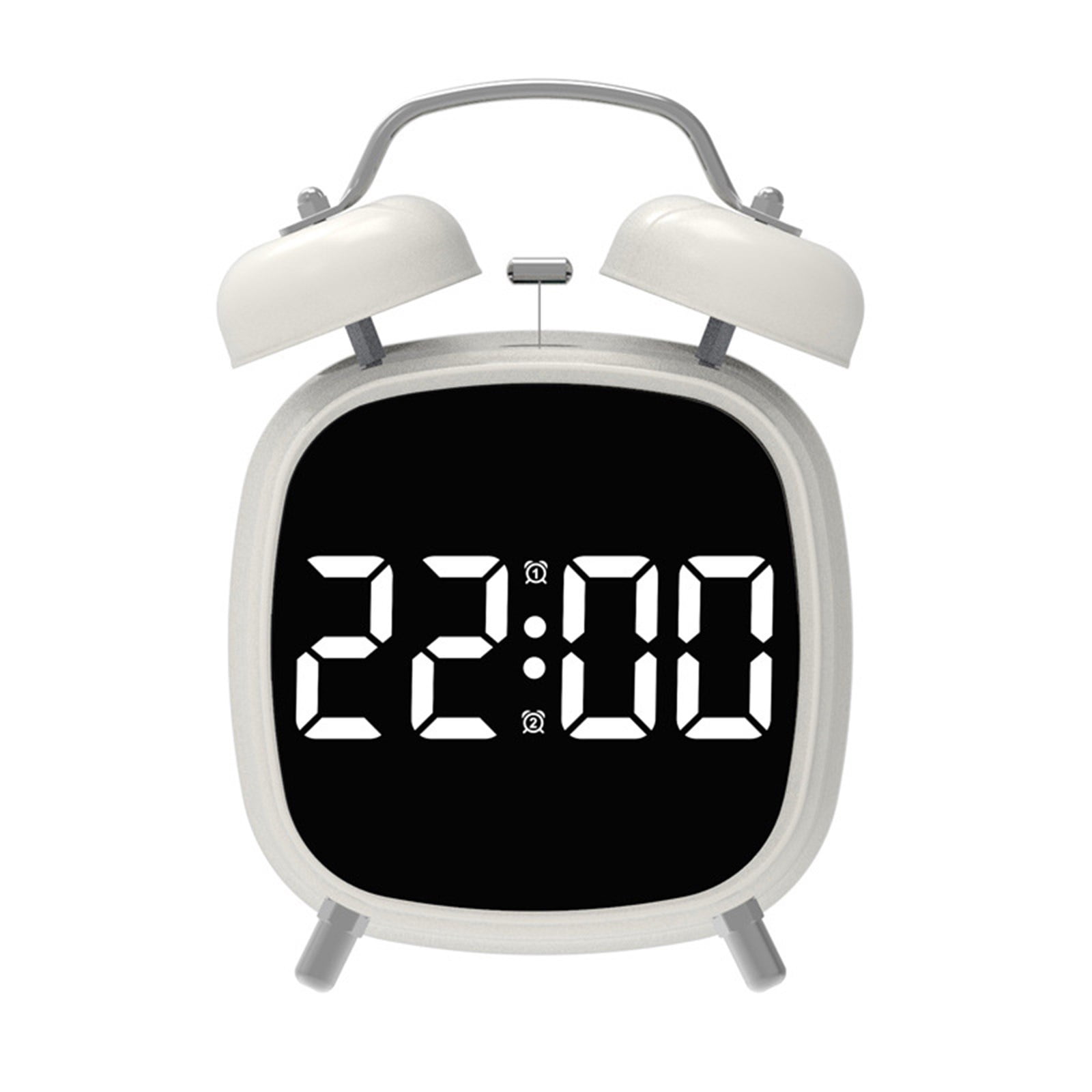 Digital Clock with Double Bells Alarms Large Display and Adjustment ...