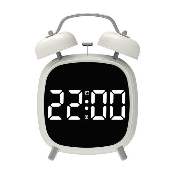 Digital Clock with Double Bells Alarms Large Display and Adjustment ...