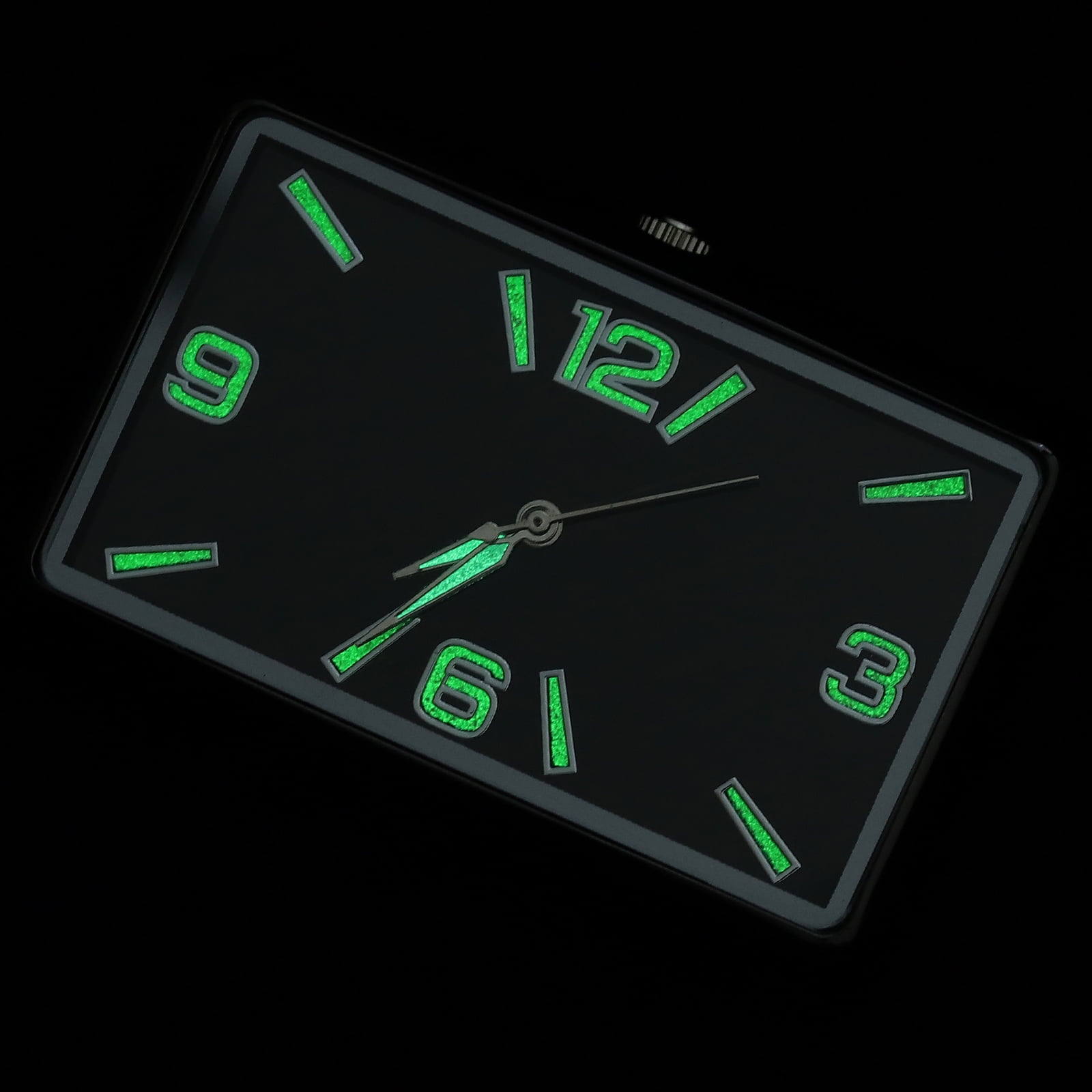 Fashionable Car Dashboard Analog clock with Black Alloy Material for ...