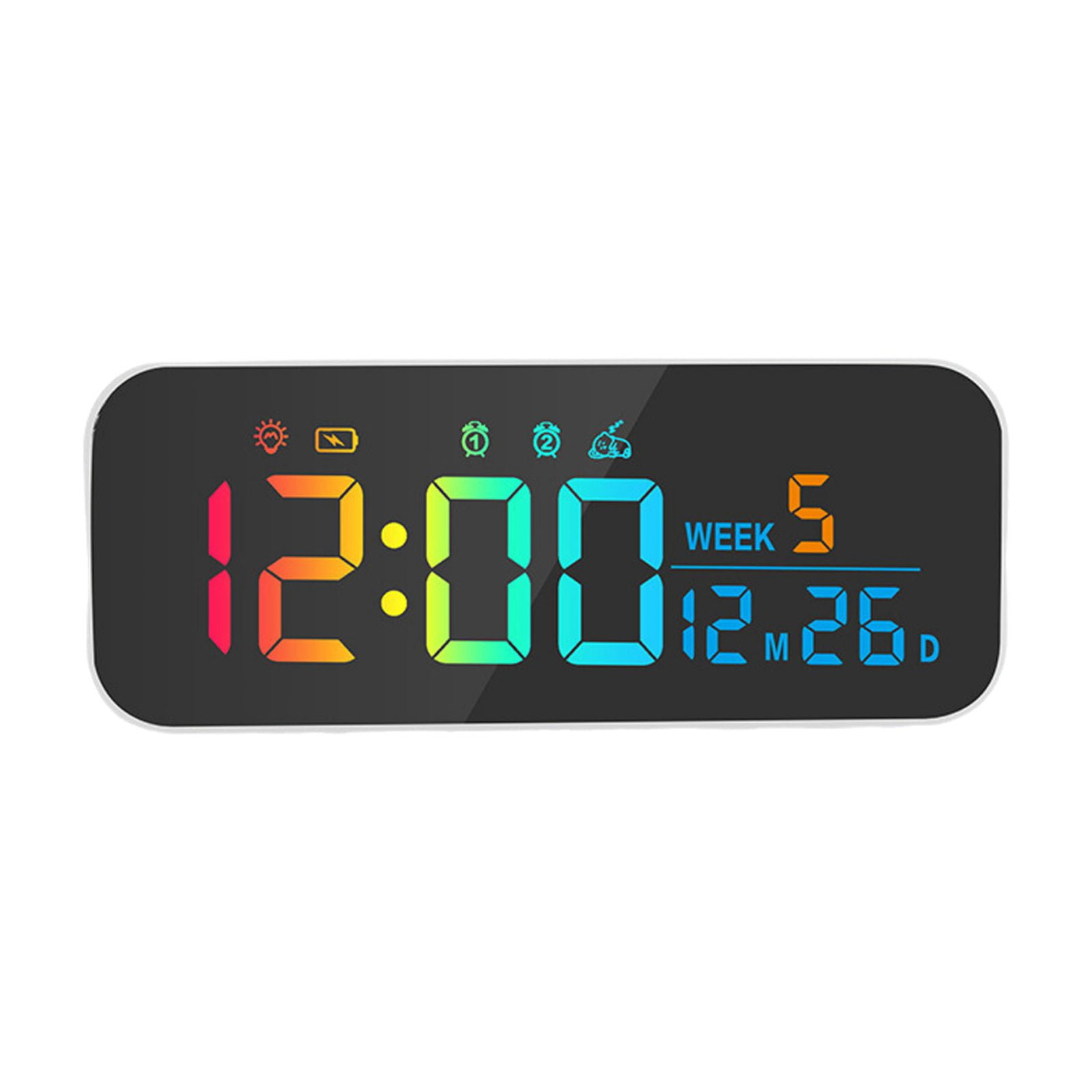 Digital Clocks Large Numbers Battery, Nightstand Clock for Bedroom,3d ...