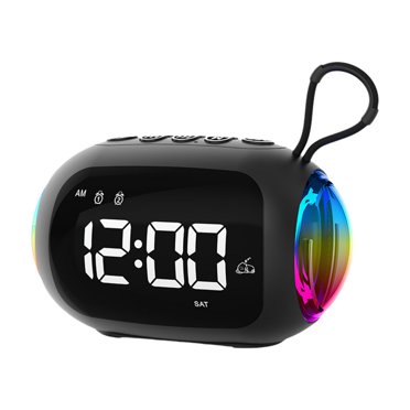 Alarm Clock, Radio, Bluetooth Wireless Speaker - Nightstand Large ...