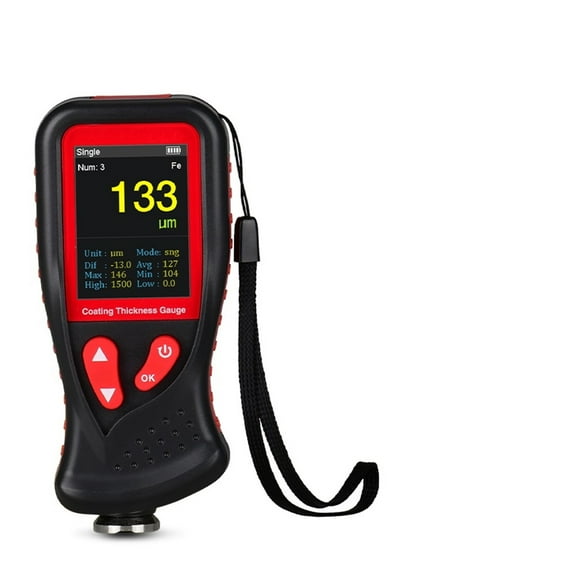 Digital Coating Thickness Gauge 0.1micron/0-1300/1800um FE/NFE Paint ...