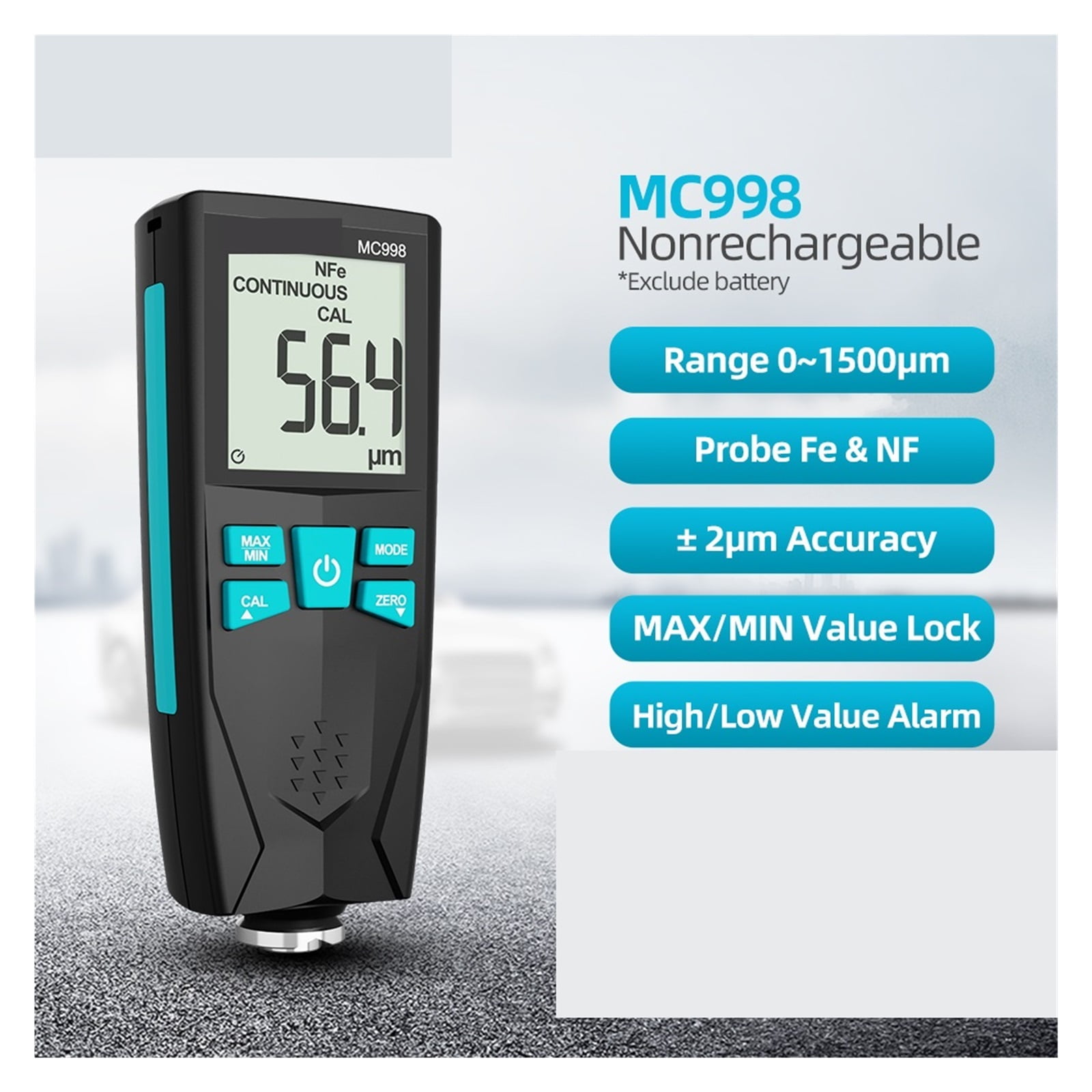 Digital Coating Thickness Gauge Car Paintwork Detector Paint Thickness ...