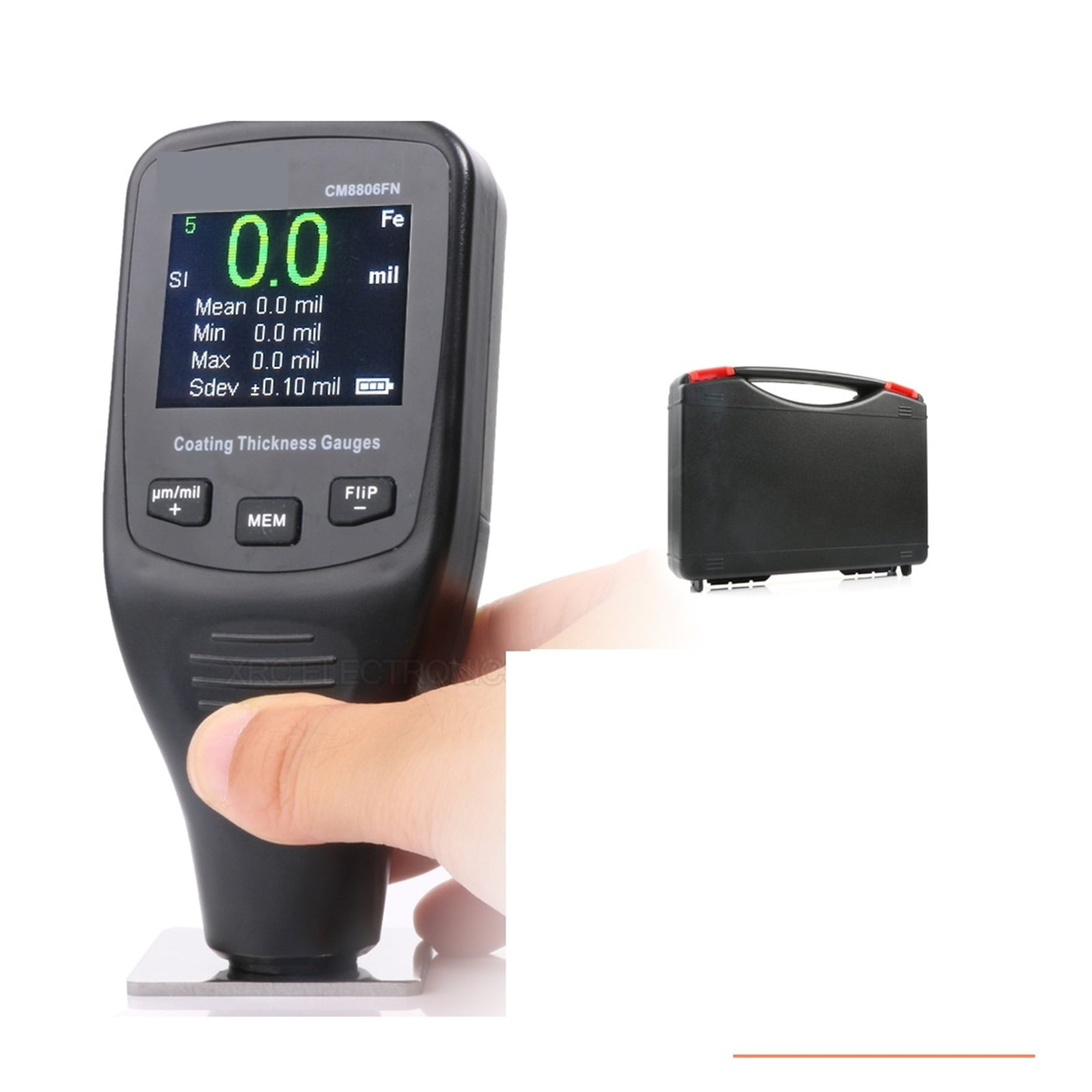 Digital Coating Thickness Gauge Width Measuring Instrument Paint Film ...