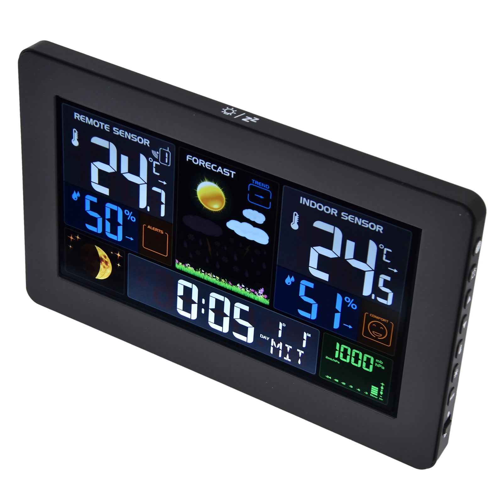 Digital Color Weather Station with Large Backlight Display - Multiple ...