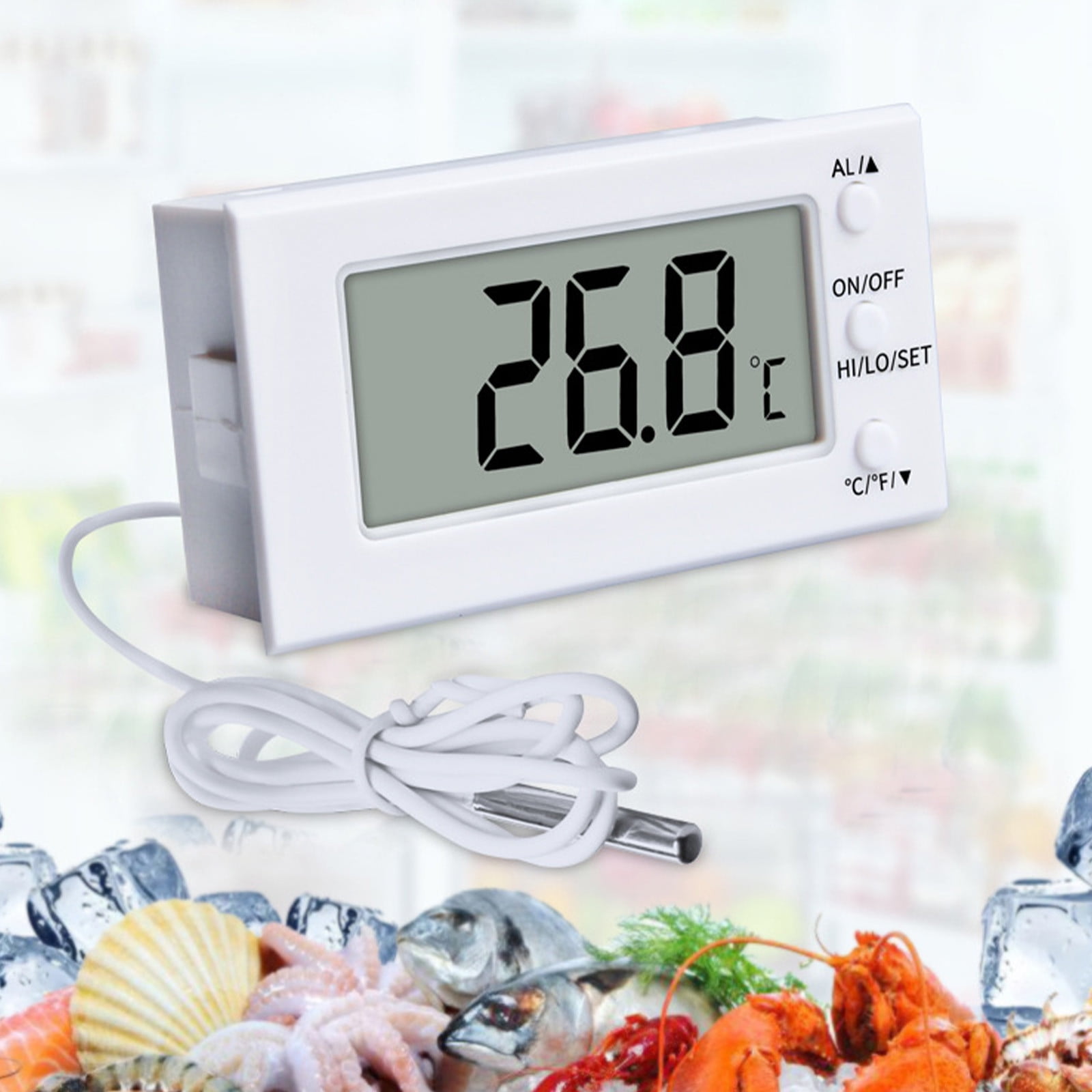 Digital Cooking Probe, Instant 3-second Read Thermometer, High/low ...