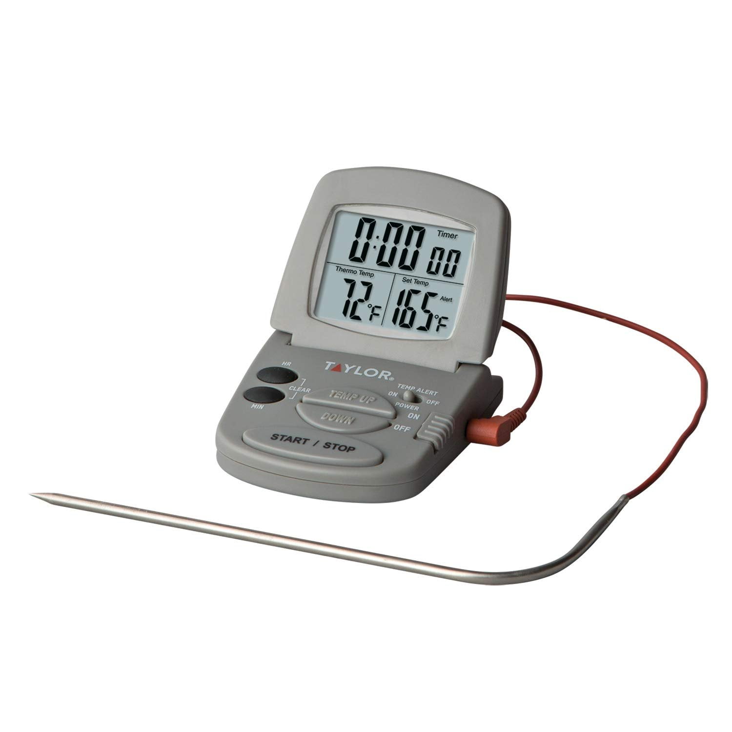 Taylor Precision Products Digital Cooking Probe Thermometer, Timer ...