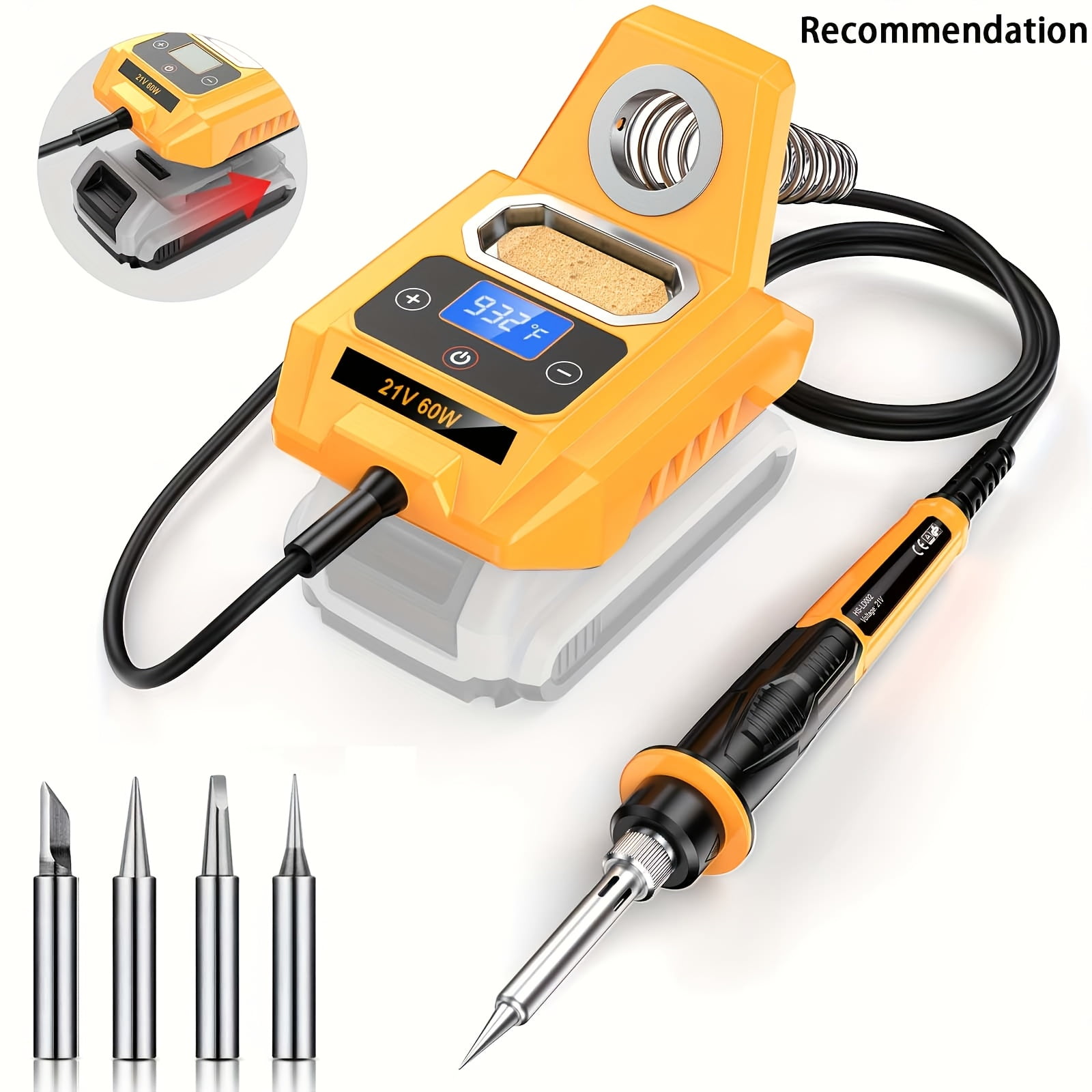 Digital Cordless Soldering Station Compatible with 20V MAX Batteries ...