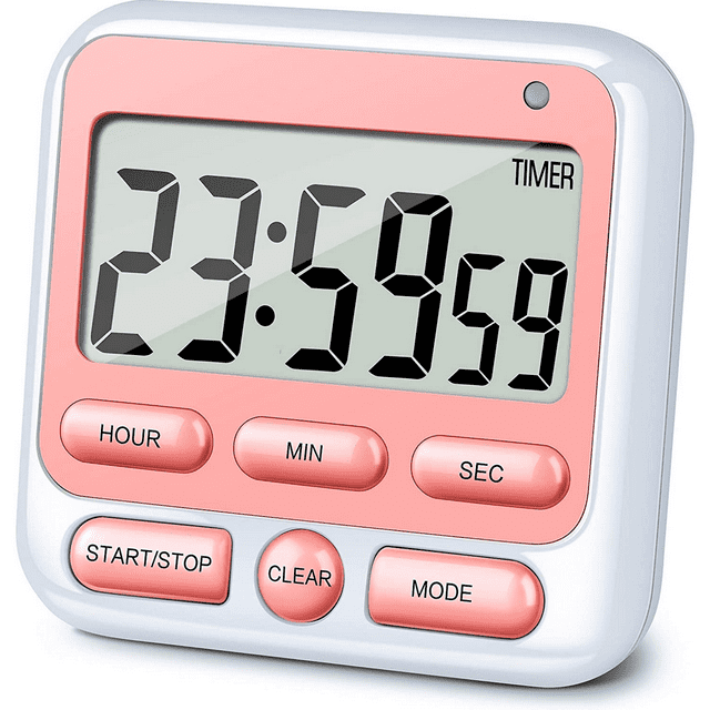 Digital Countdown Kitchen Timer -Count Up Down Magnetic Timer Clock for Cooking Baking Gym ...