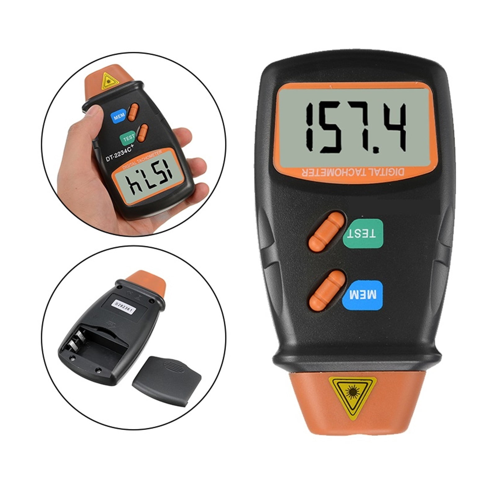 Digital Counter Meter Non-contact Tachometer Rev RPM Counter For ...